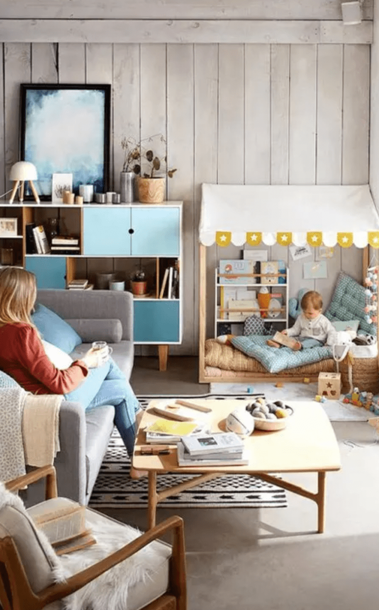 Idées pour aménager un coin jeu dans un petit salon - Les Confettis